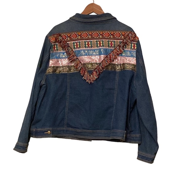 Cato | Jackets & Coats | Cato C Est 946 Denim Jacket Southwest Bohemian ...